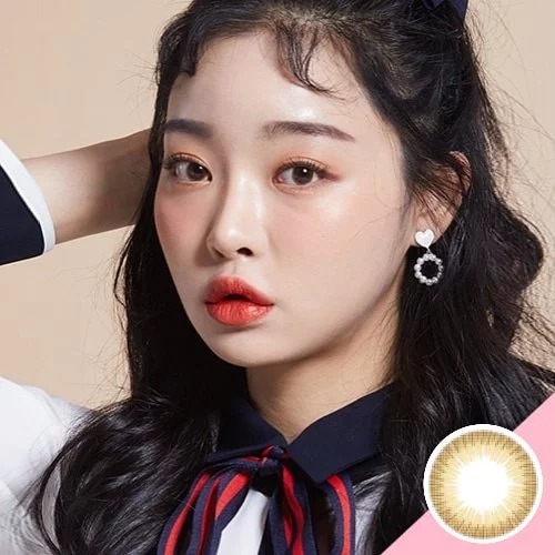 Lens Town Pre College顏色：Gray Brown 種類: 月拋(1