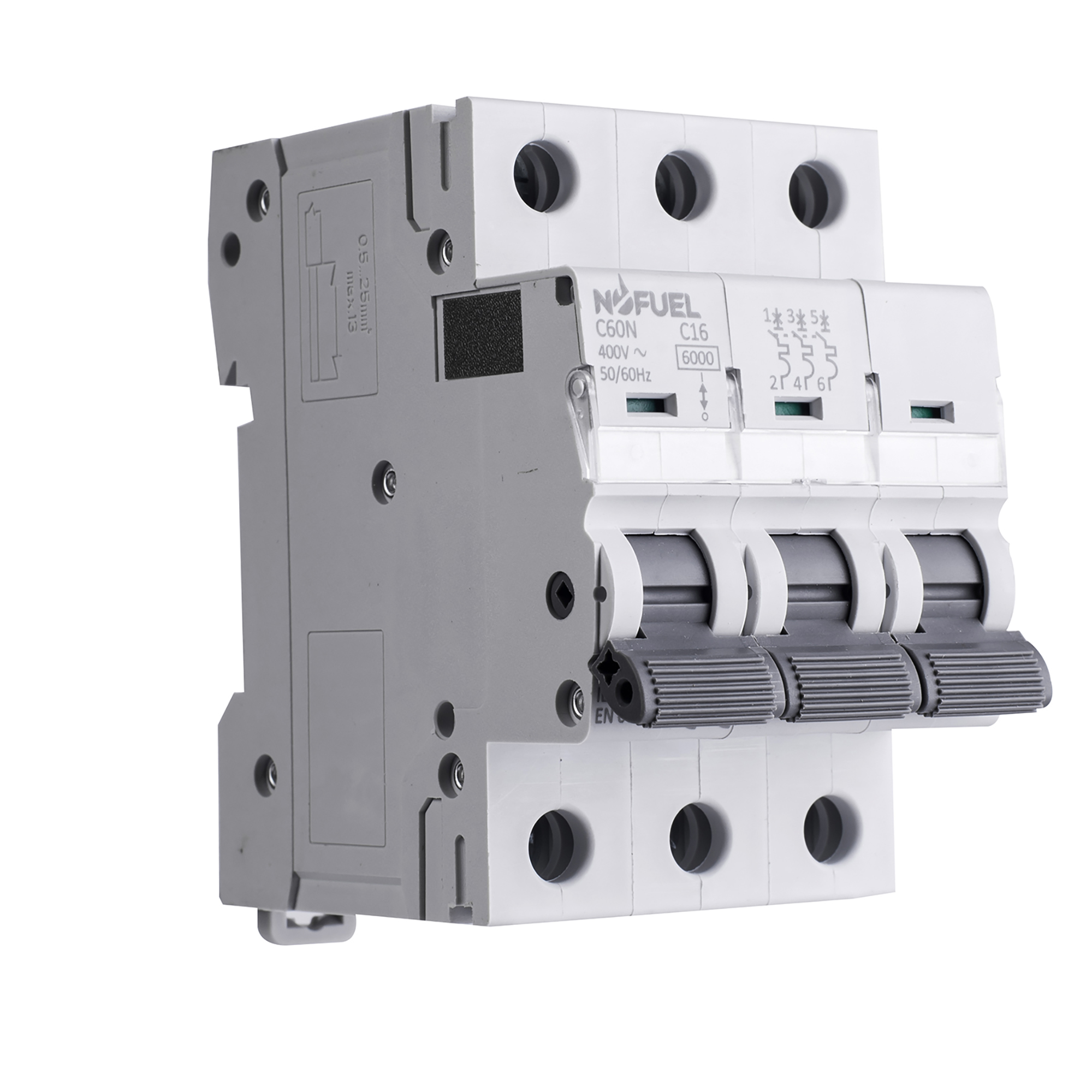 MCB C60N mini circuit breaker Nofuel C60-16A 3P