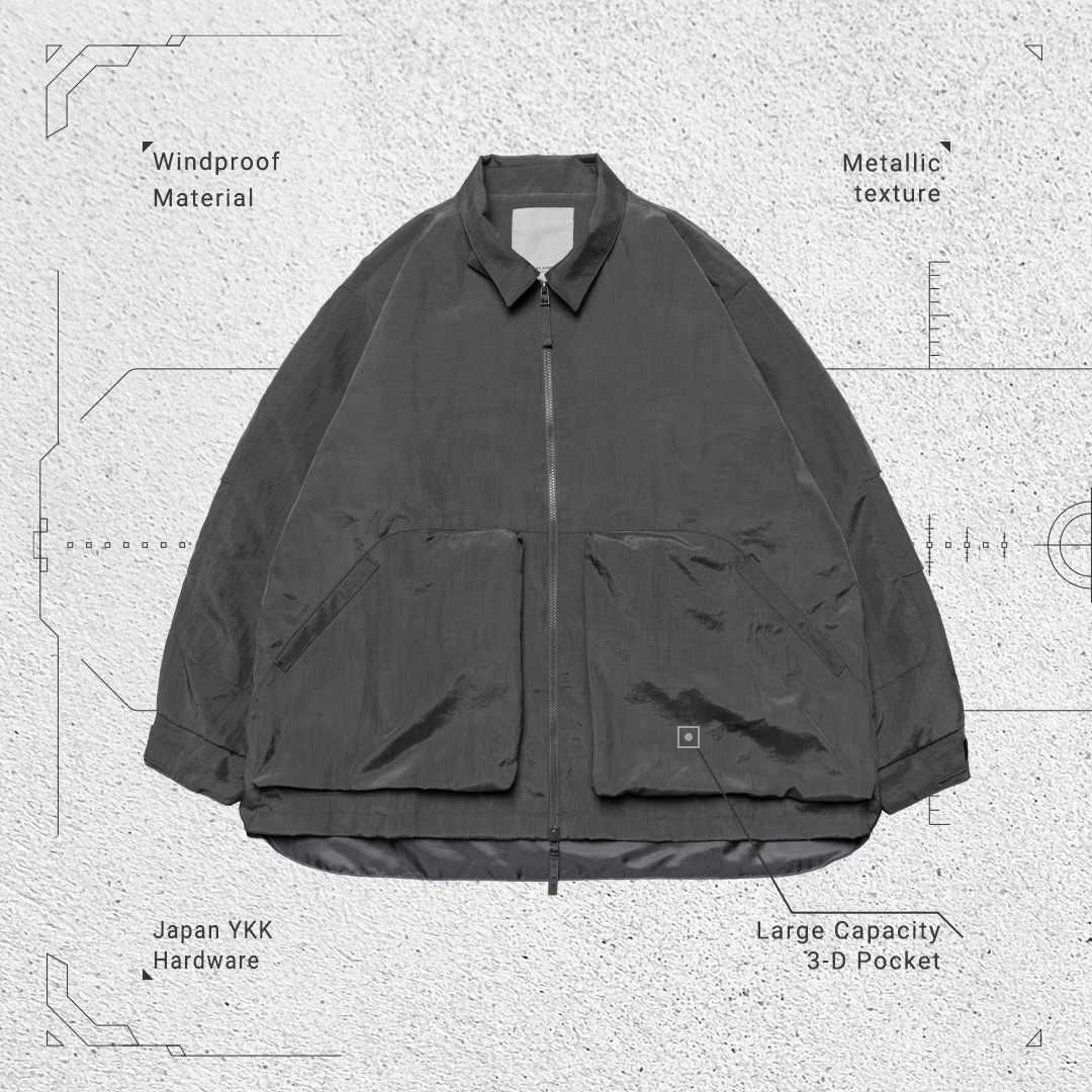 PC-01 "Tech Crinkle" Field Jacket - Gray