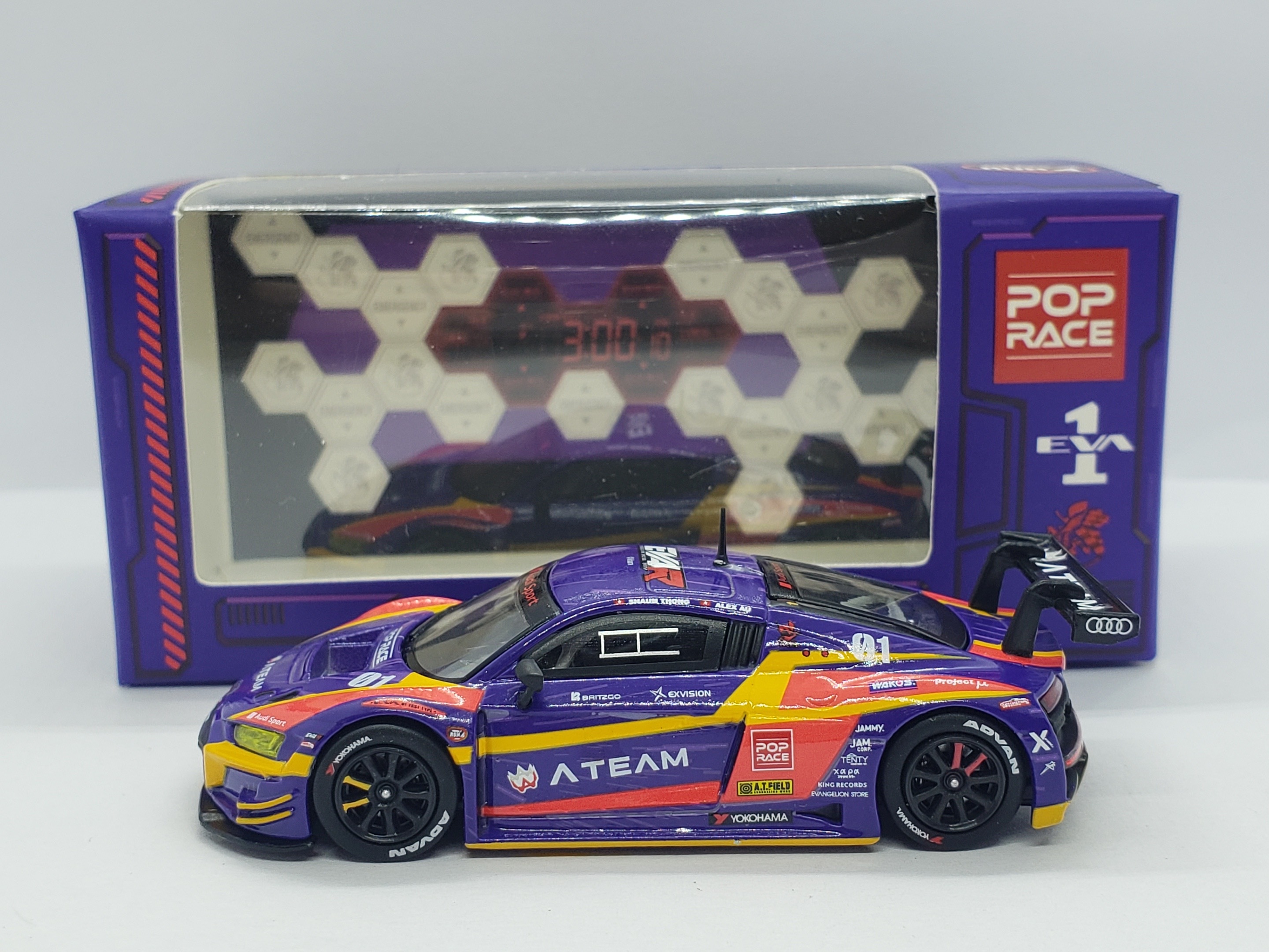 POPRACE 1:64 Audi R8 LMS EVA RT 初機號 x X Work R8 Kakuse