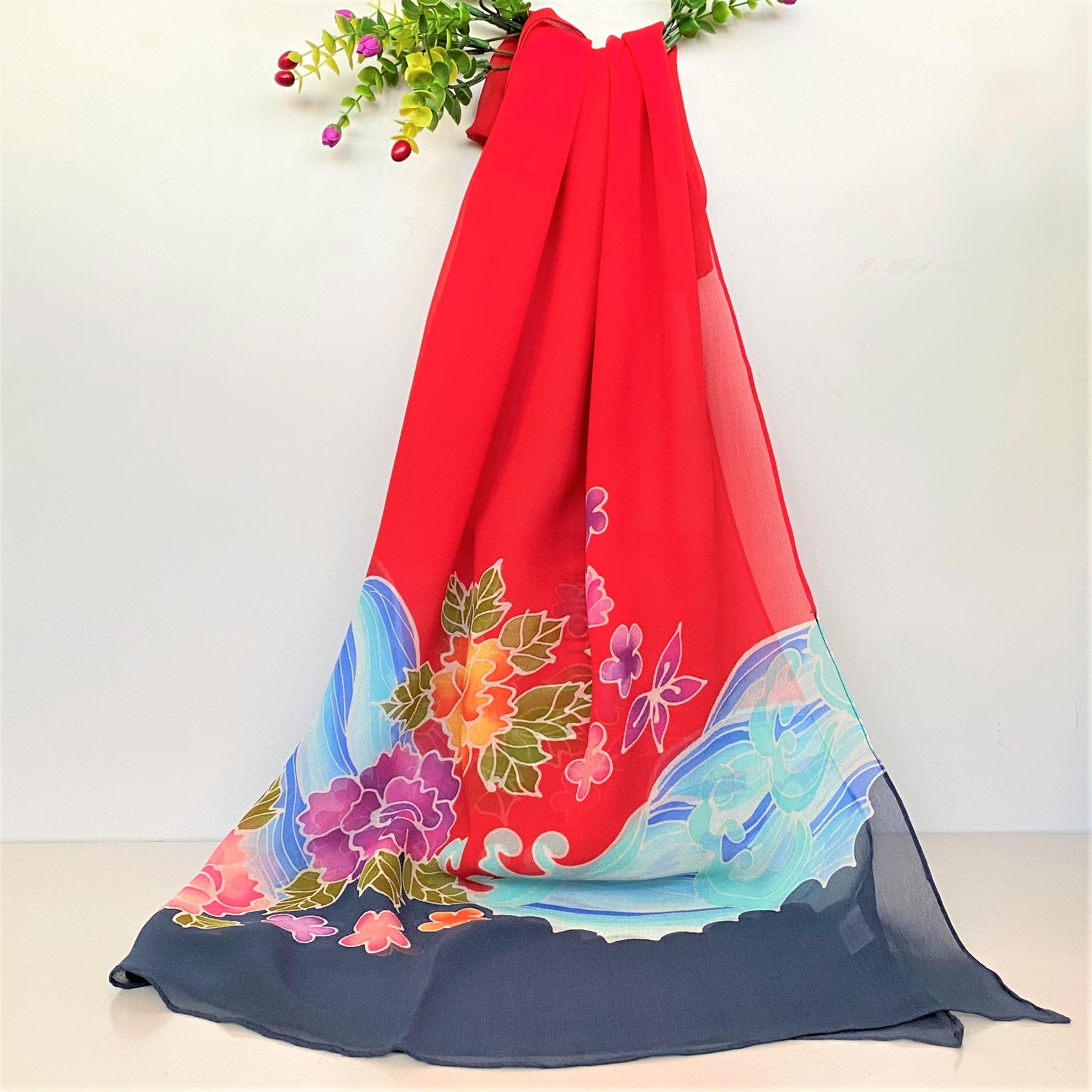 Batik Chiffon Silk Scarf