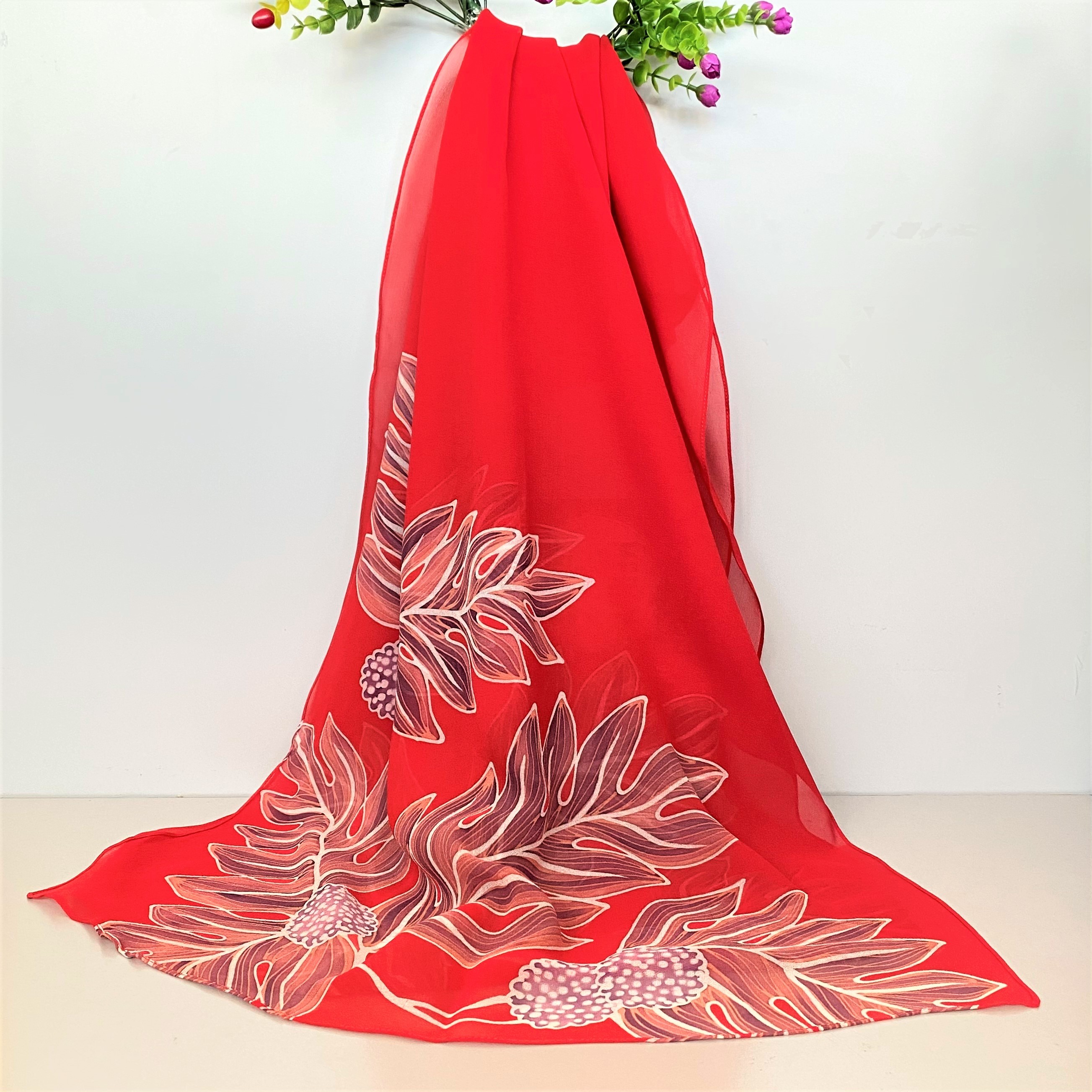 Batik Chiffon Silk Scarf