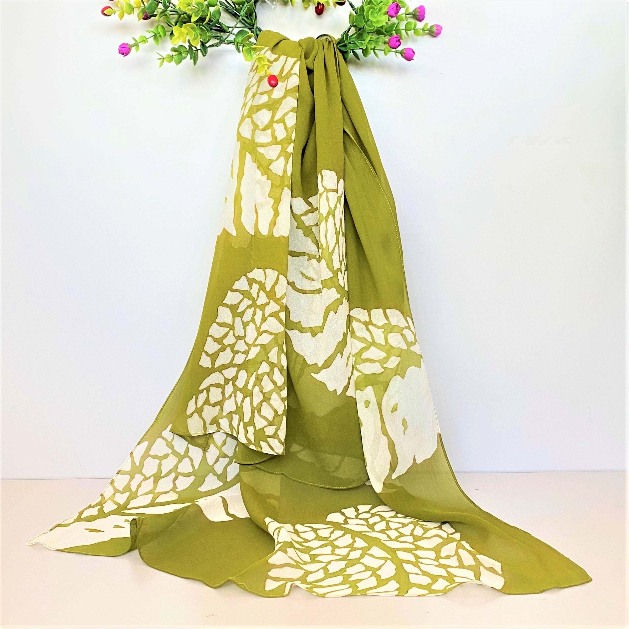 Batik Chiffon Silk Scarf