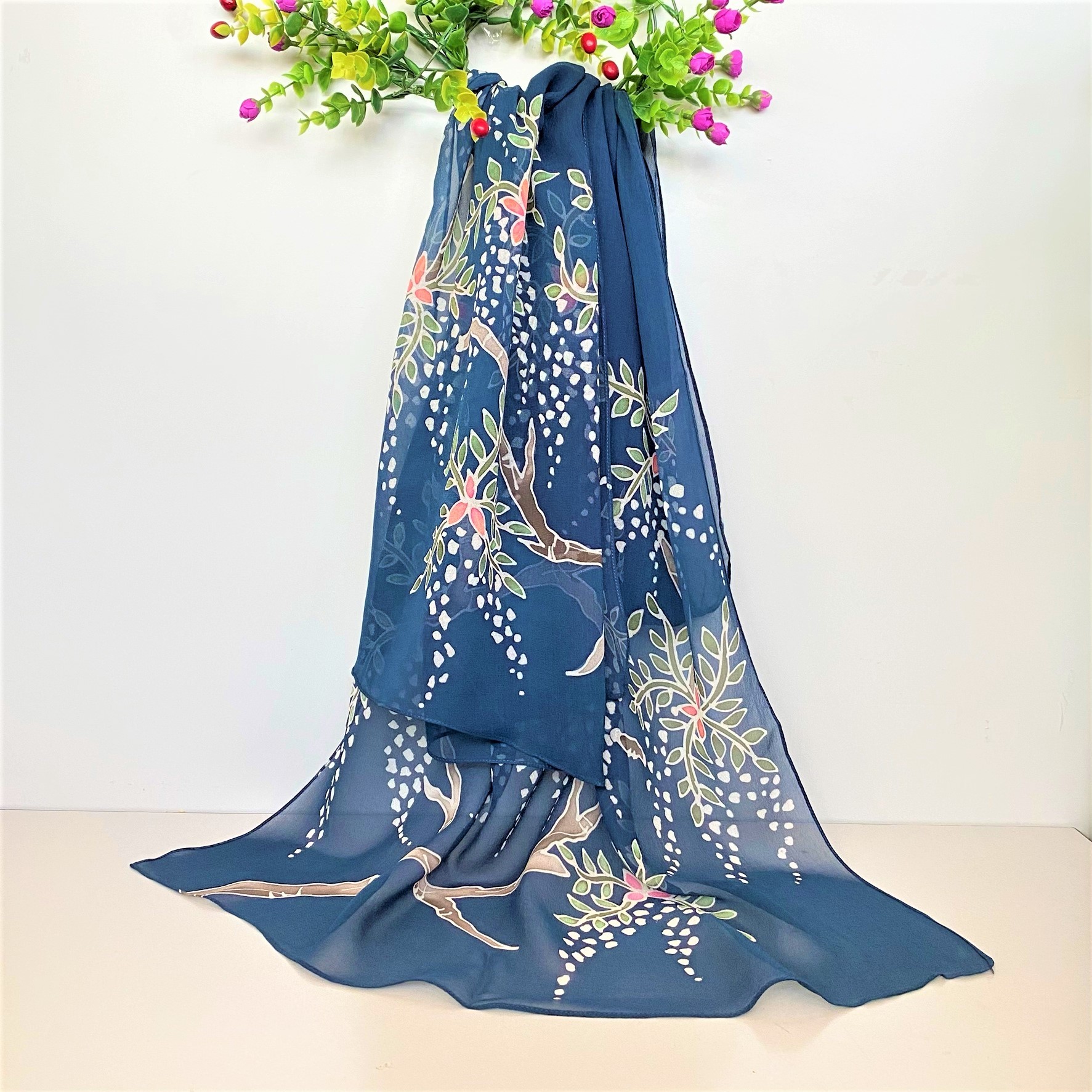 Batik Chiffon Silk Scarf