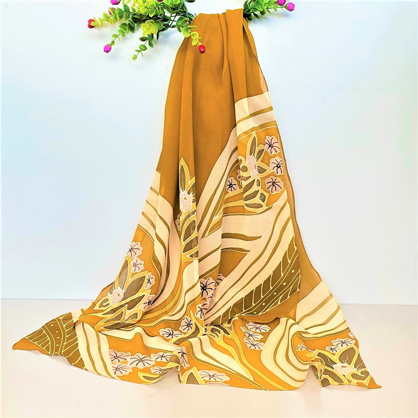 Batik Chiffon Silk Scarf