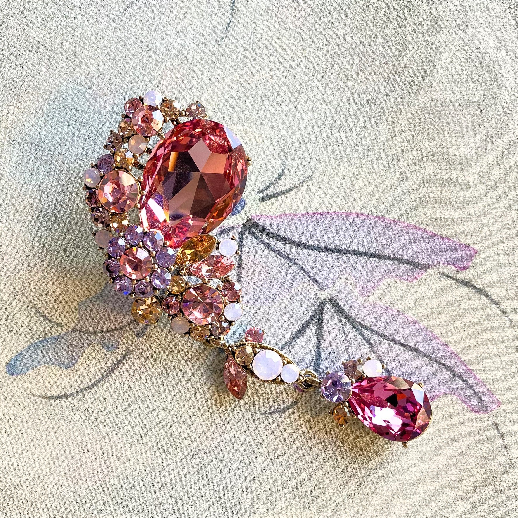 Cubic Zirconia Brooch