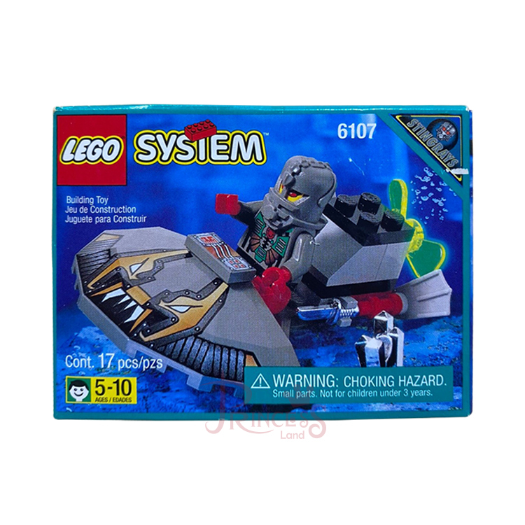 公主樂糕殿 LEGO 樂高 絕版 盒裝 全新 1998年 6107 水族 黃貂魚 偵察雷 潛水艇 飛船 S00