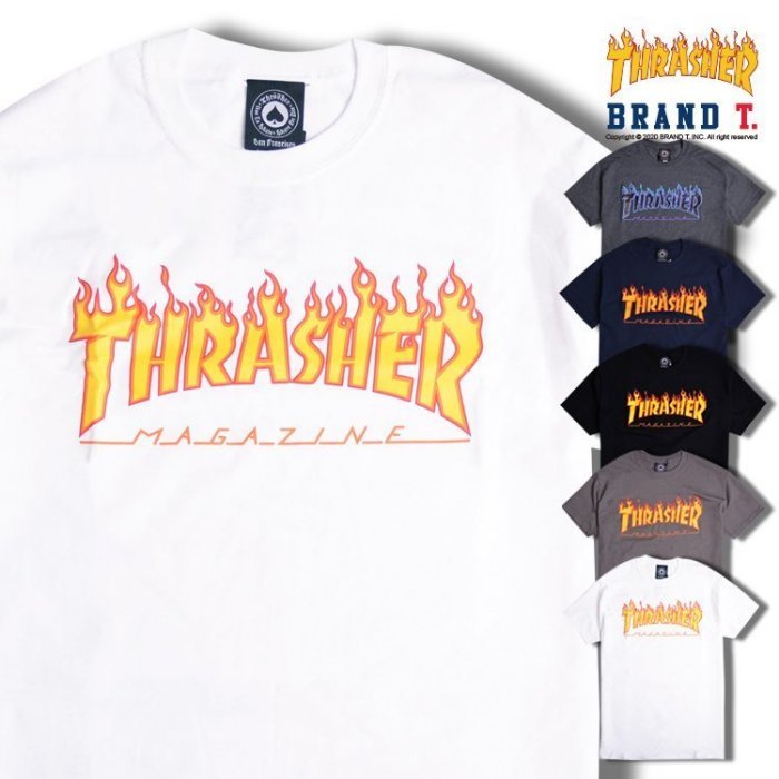 【THRASHER】THRASHER FLAME TEE 火焰 LOGO 經典 基本款 滑板 短T 5色