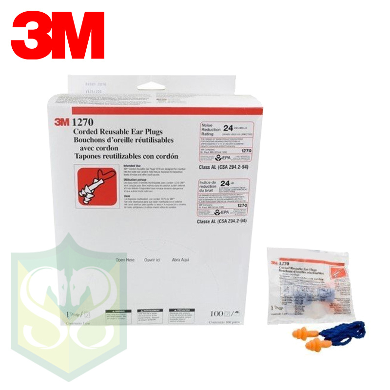 3M 1270 - 帶線樹狀耳塞 (一百對裝)