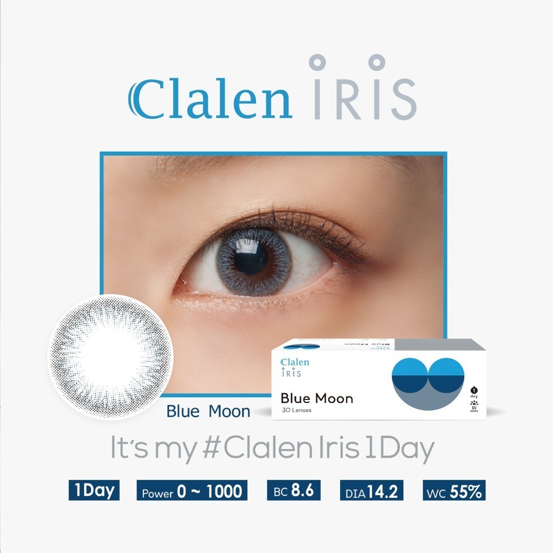 Clalen iris Blue Moon 1day Color Con