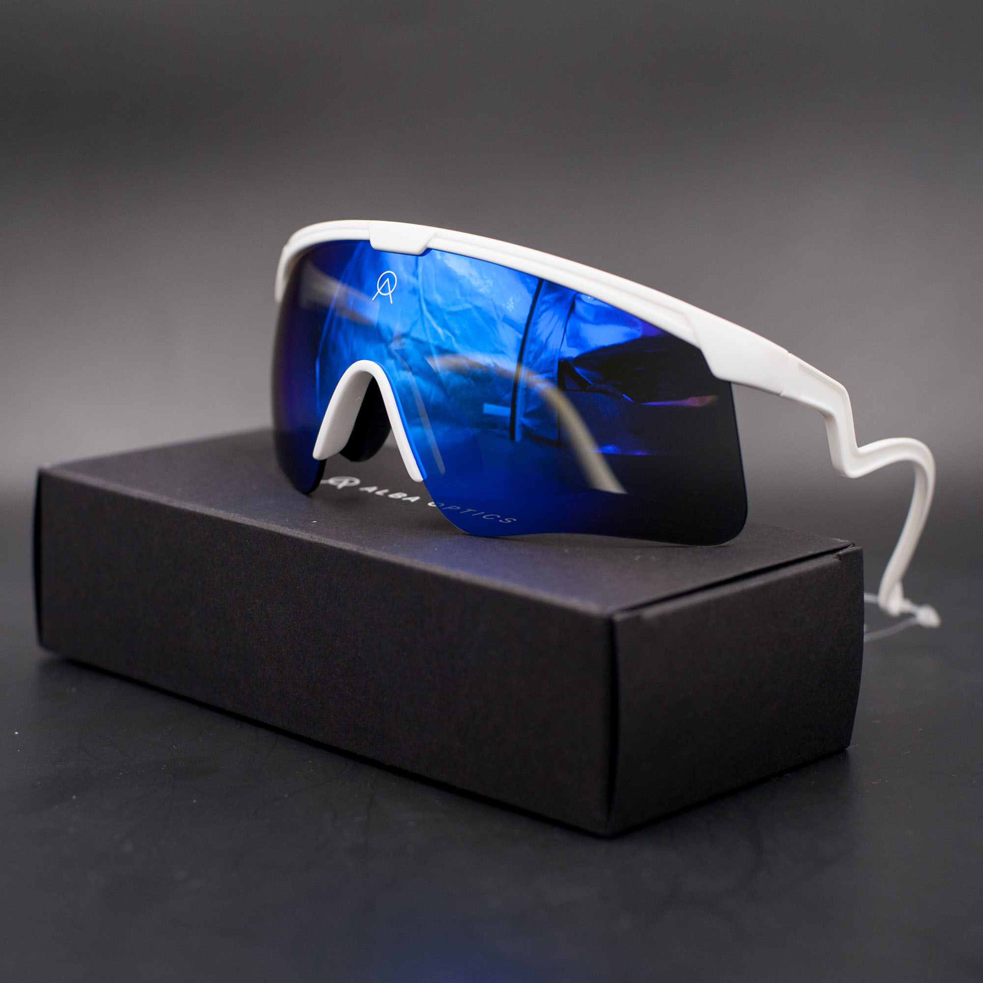 ALBA OPTICS DELTA SUNGLASS - WHITE VZUM ML CIELO