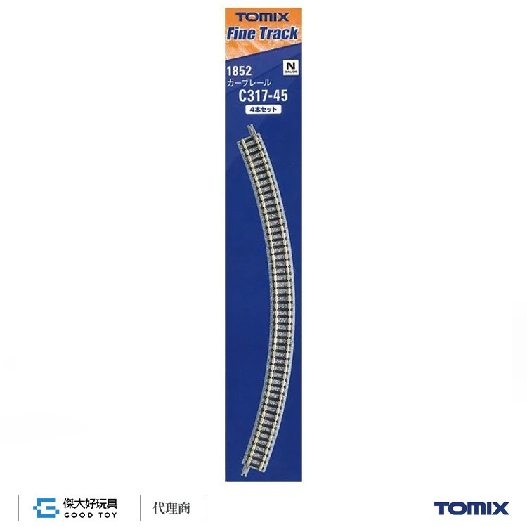TOMIX 1852 彎軌 C317-45(F) (4入) 木枕