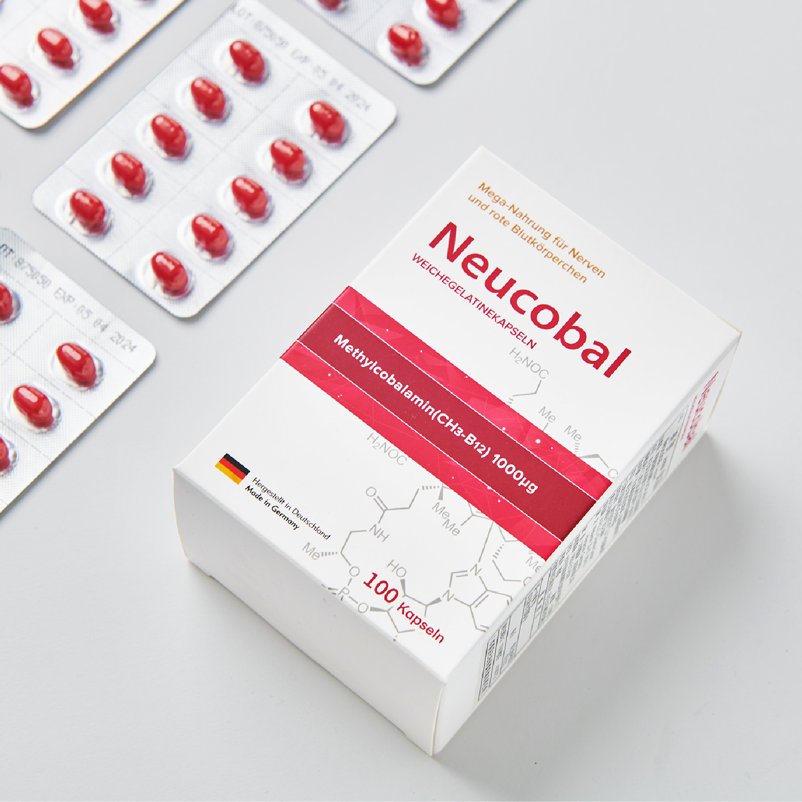 【Neucobal 神寶】德國神寶B12 -高單位活性甲基B12 (原產地: 德國) 100粒