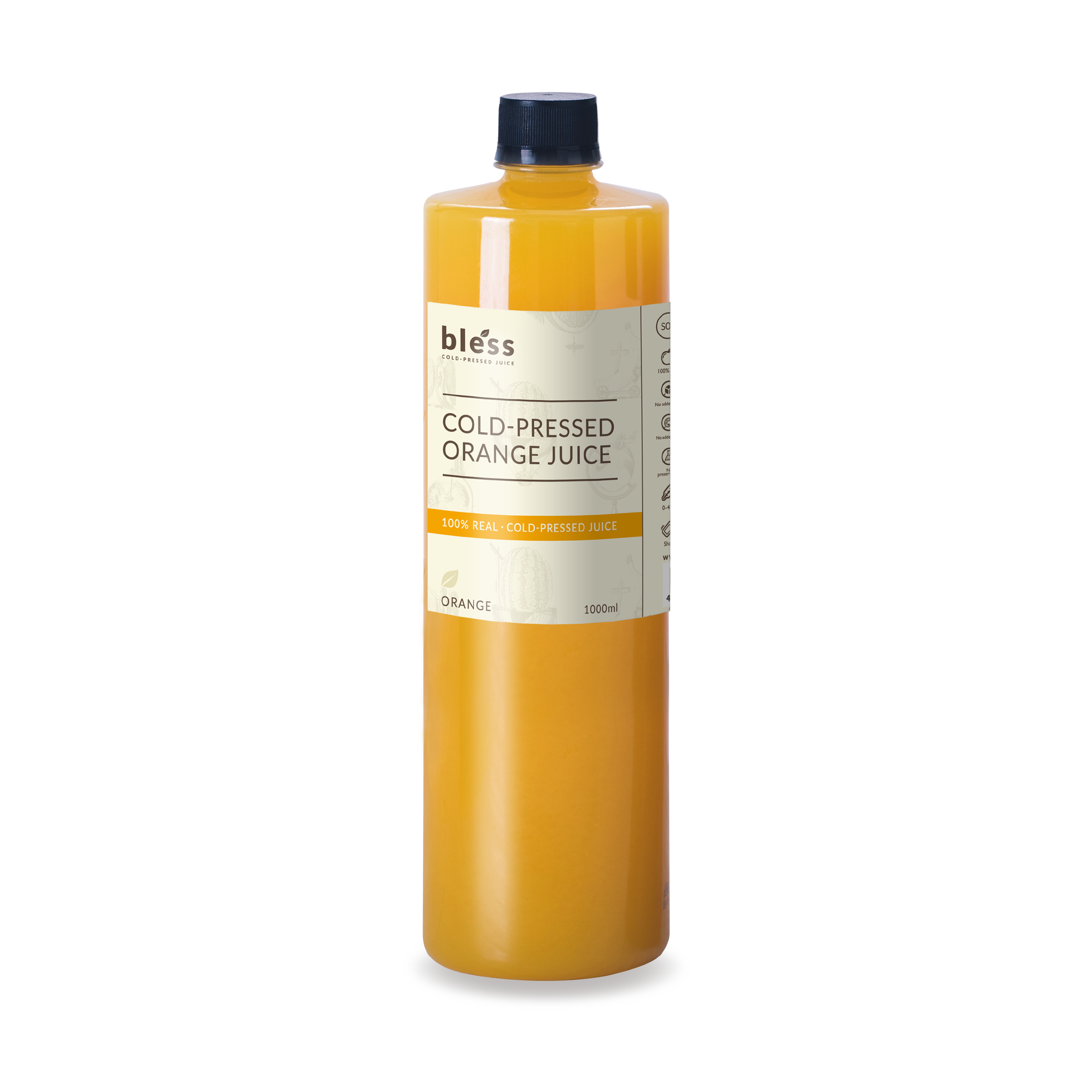 橙汁 (1000mL)丨100% 無添加丨Bless Cold Pressed Juice