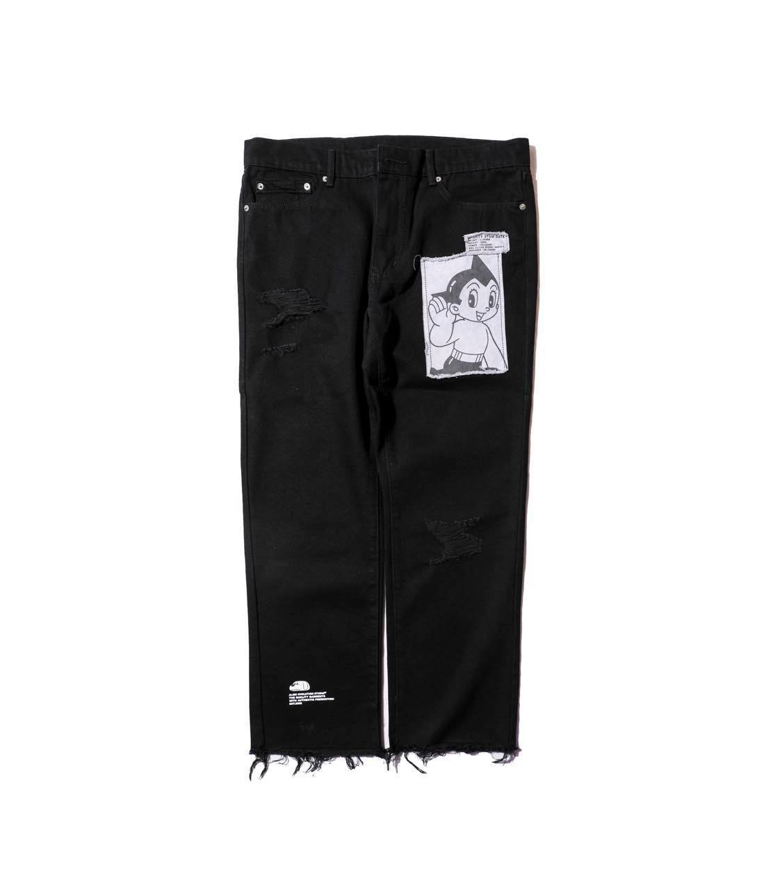 AES x MIGHTY ATOM SKINNY PATCHWORK JEANS