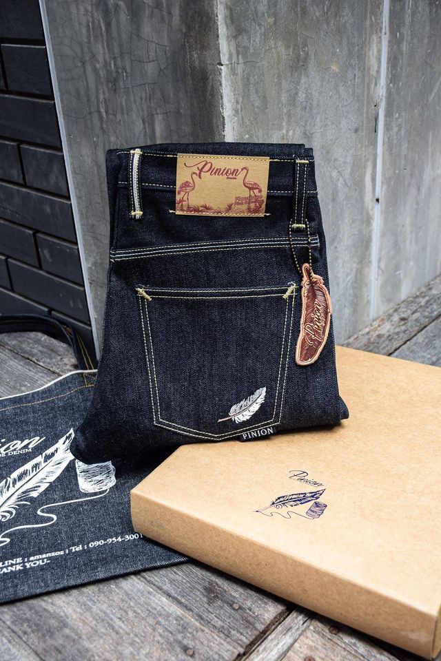 Pinion Denim 18oz Japan Flamingo Pink SELVEDGE ริมชมพู