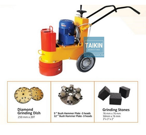 Concrete Stone Grinder Floor Grinder 5.5HP 3 Phase C/W
