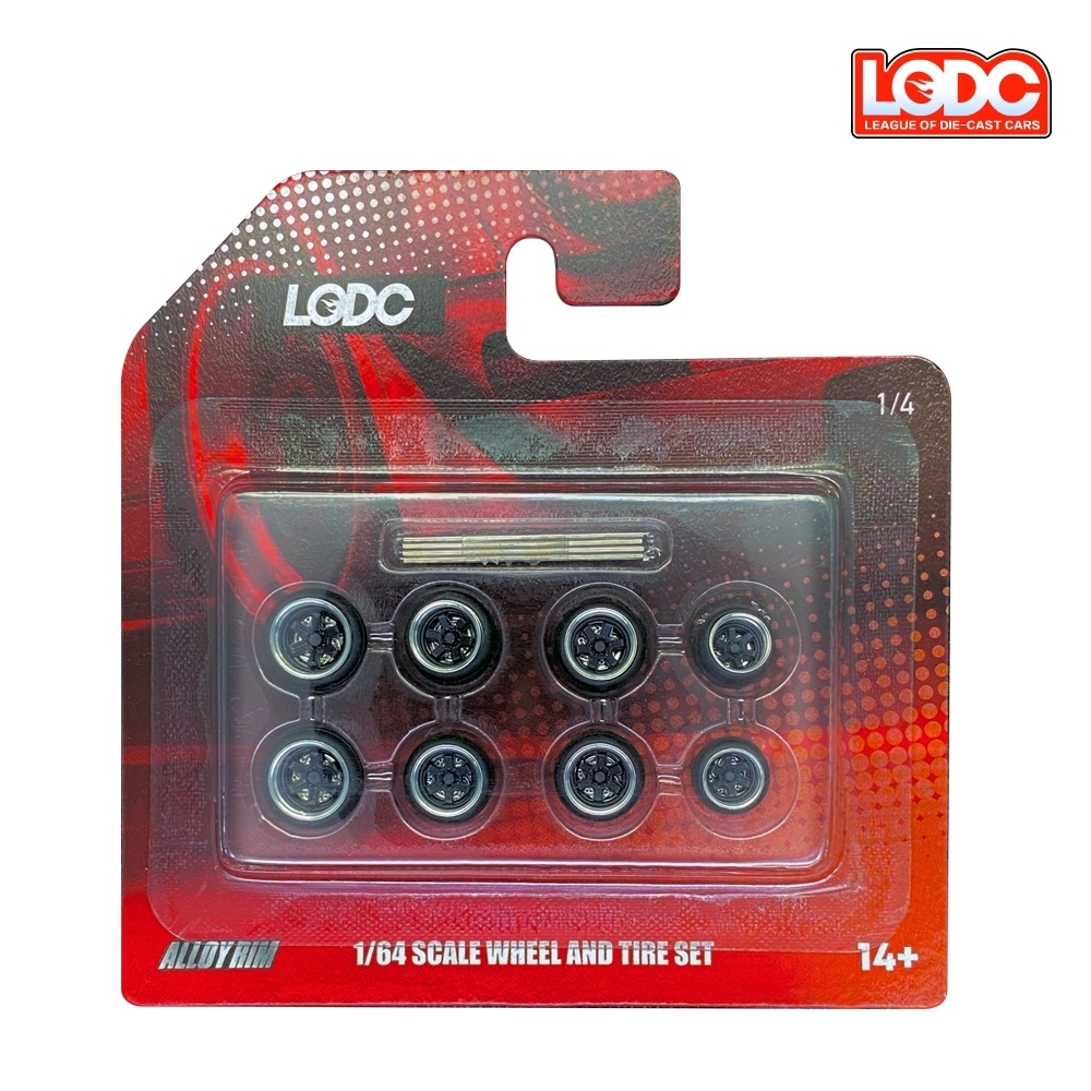 LODC 1/64 精密改裝 膠胎輪圈組 " 電鍍版 " HOTWHEELS 風火輪 TOMICA 多美 二改