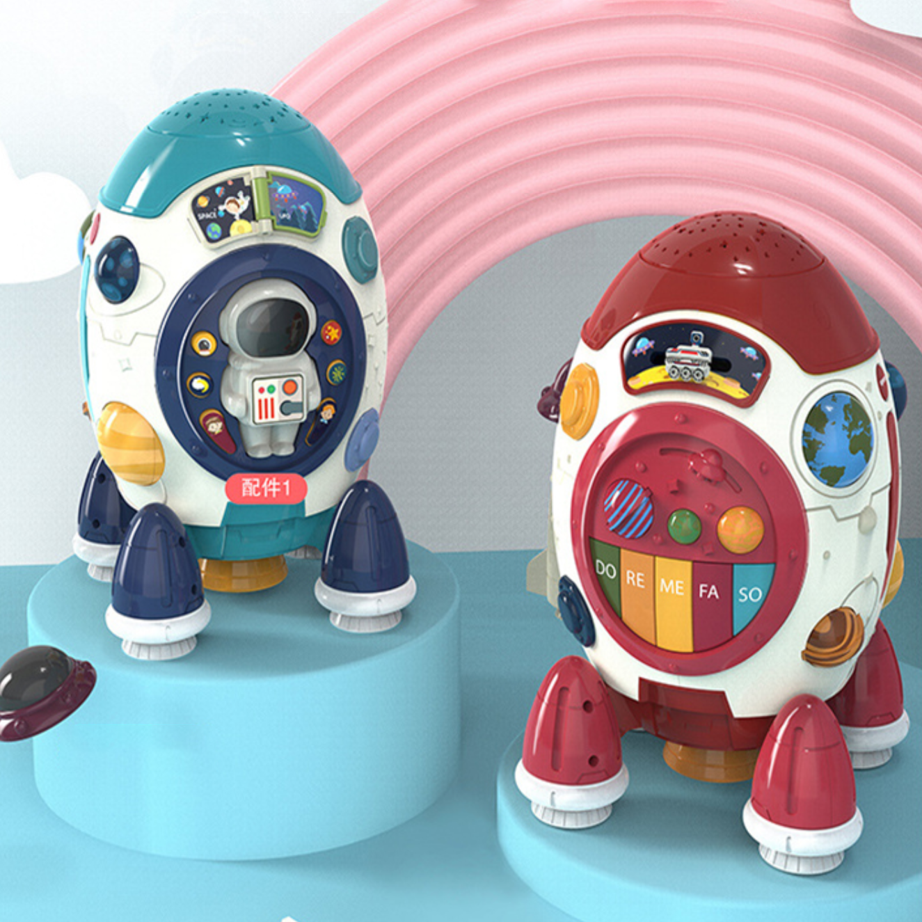 TY-2964 多功能航空火箭音樂拍拍鼓