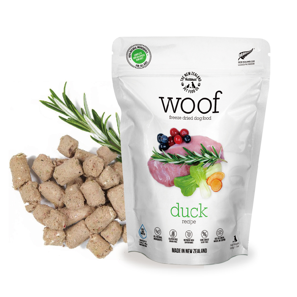 紐西蘭NZ Natural woof狗狗冷凍乾燥生食餐 | 鴨肉 (50g/320g/1kg)