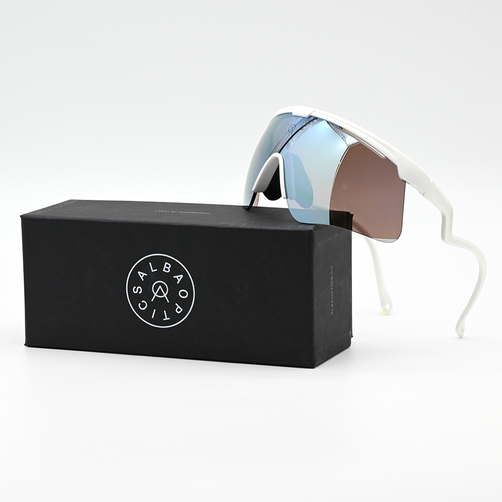 ALBA OPTICS DELTA SUNGLASS - WHITE VZUM ML CIELO