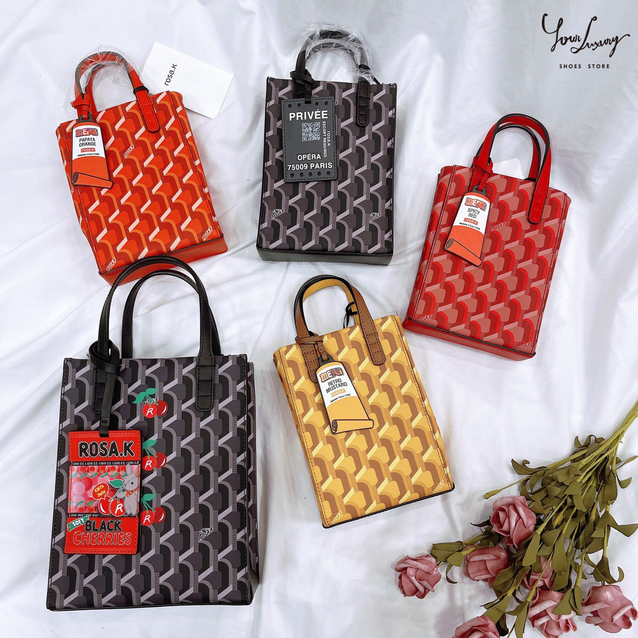 【Luxury】ROSA K. MONOGRAM 手提包 多色 全尺碼 側背包 韓國代購 泫雅著用 Rosak