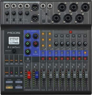Zoom LiveTrak L-8 Mixer 混音器 錄音介面 L8