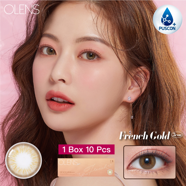 O-LENS FRENCH GOLD 3CON HAZEL 每日抛棄彩妝隱形眼鏡｜每盒10片
