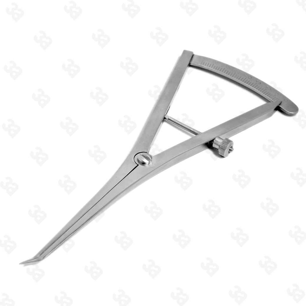 Castroviejo Implant Bone Caliper-Curved