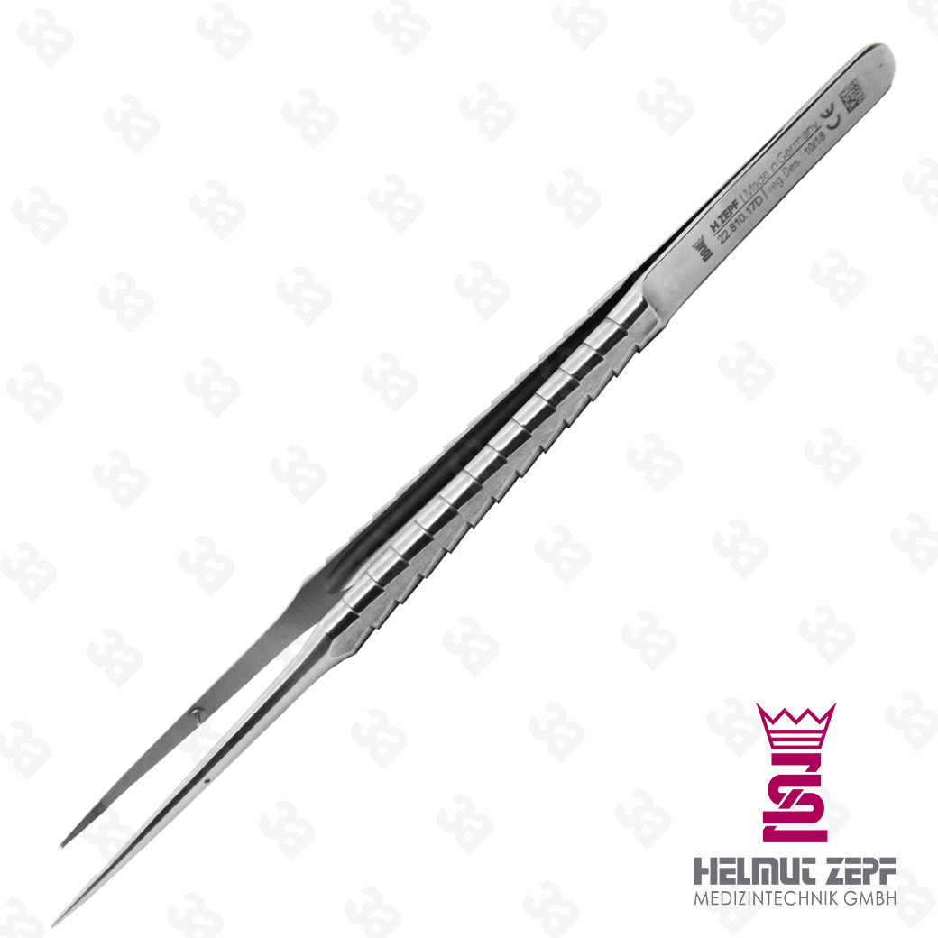 Micro Tissue Forceps 1x2 teeth Diamond-Tiped
