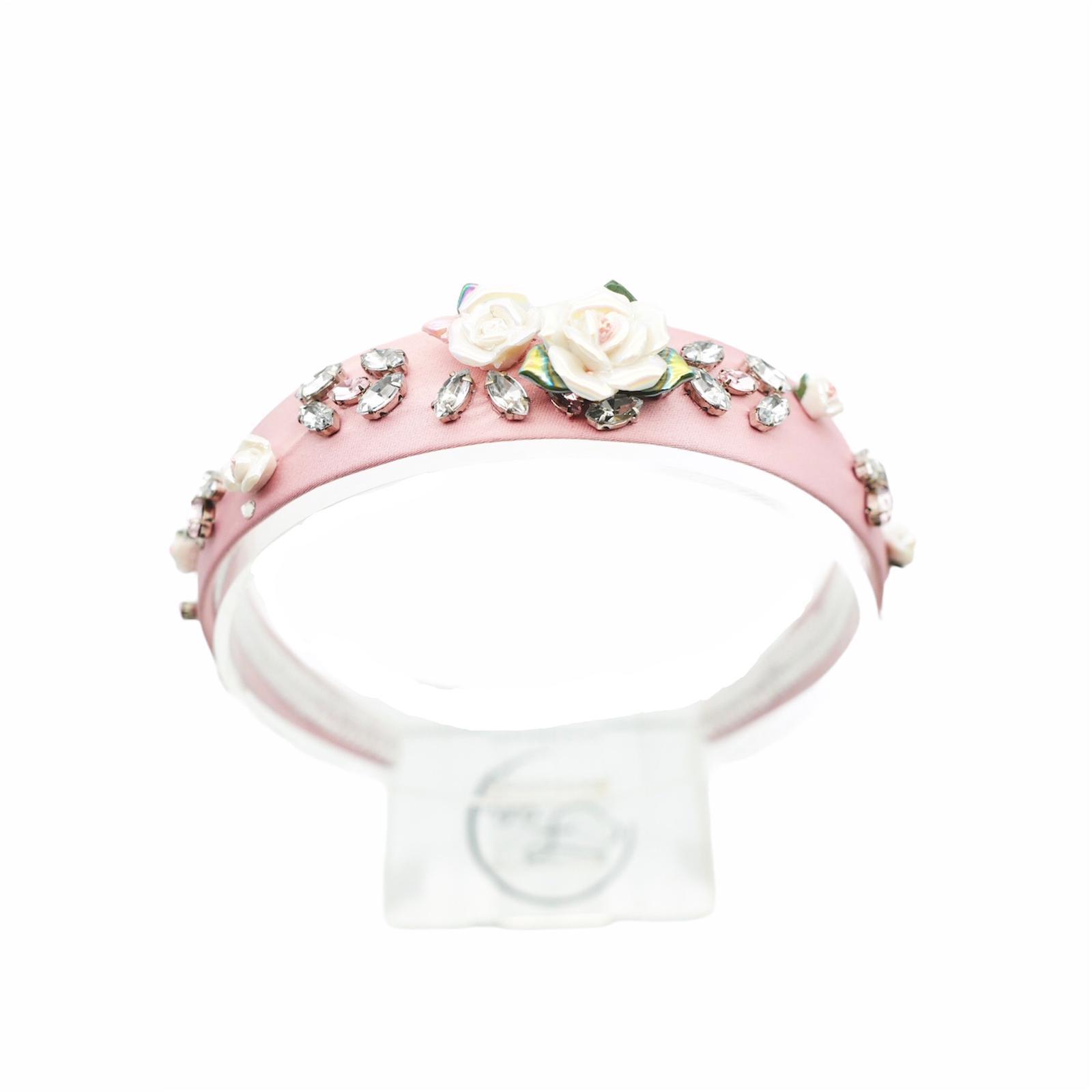 Baroque ceramic rose 2.5cm hairband