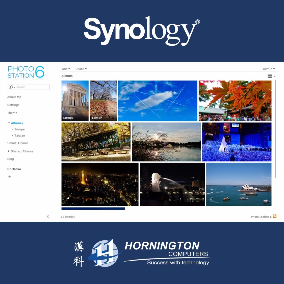 使用 Photo Station 建立相簿來管理及瀏覽 Synology NAS 內的相片