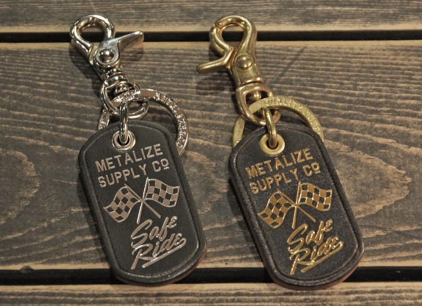 Safe Ride Leather Keychain