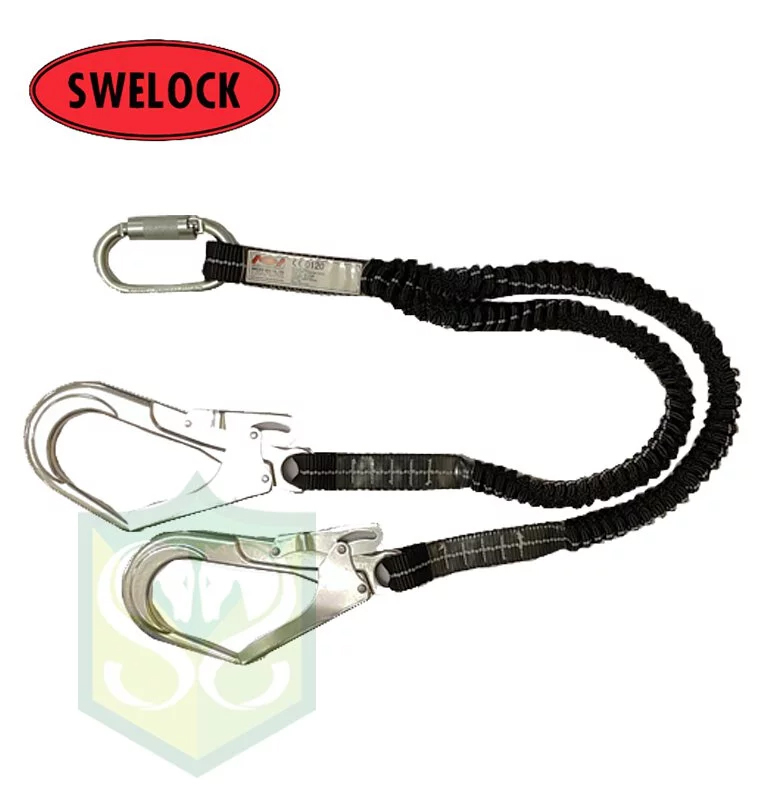 SWELOCK K654L-1 Twin Elastic Lanyard (1.1 - 1.8m)with 2