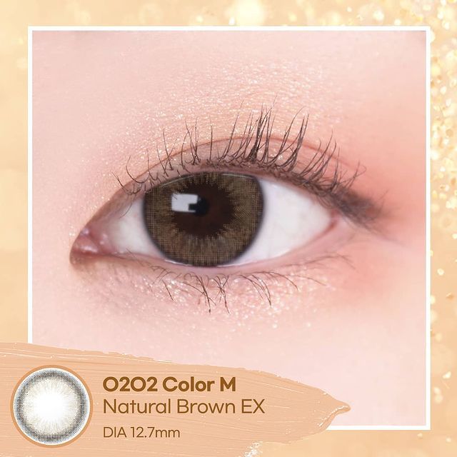 Clalen O2O2 Color M Natural Brown EX 月拋式有色隱形眼鏡｜每盒2片