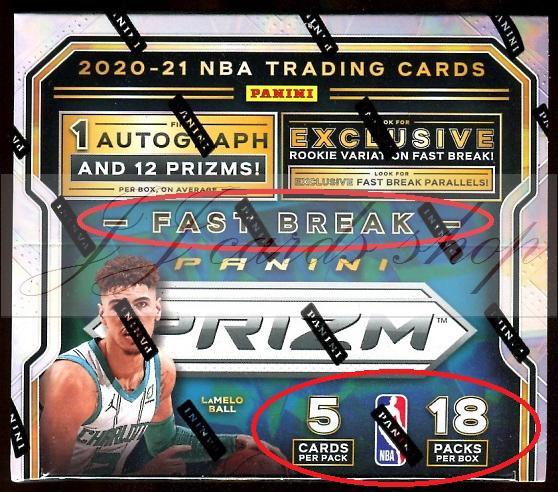 NBA 2020-21 Panini Prizm FAST BREAK 快攻版系列 籃球卡 卡盒 ( 每盒 1