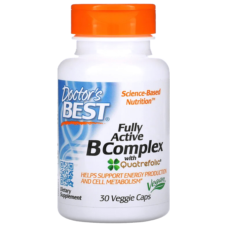 美國Doctor's Best 全活性複合維他命B, 30粒素食膠囊|香港旺角門店購買