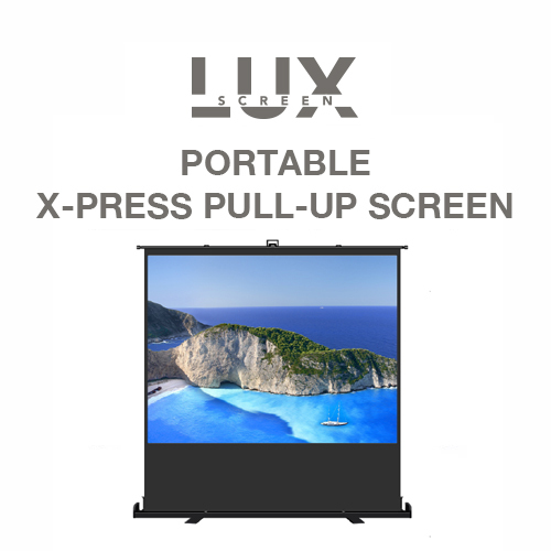 LUXSCREEN Portable X-Press Pull-Up Screen - gtc
