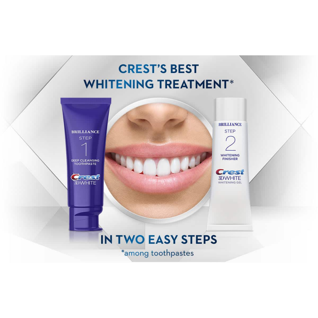 Crest 3D White Brilliance 2 Step Premium Toothpaste and