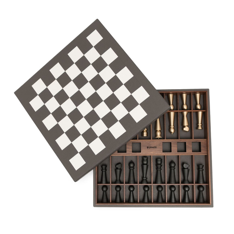 [PINETTI] 西洋棋盤-深灰色(含棋子)
