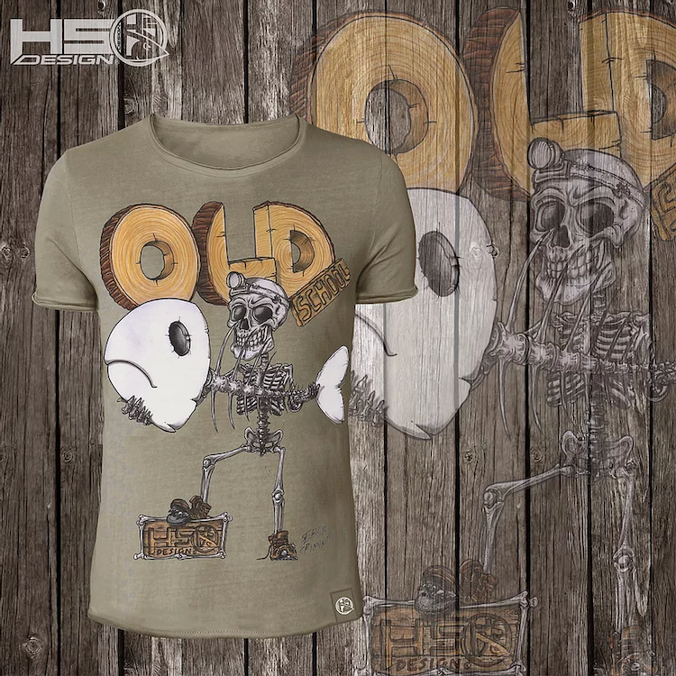 HS Design Vintage T-Shirt Old School 2.0