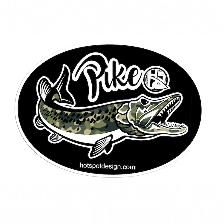 HS Design Sticker Pike Camo 30x22cm 貼紙