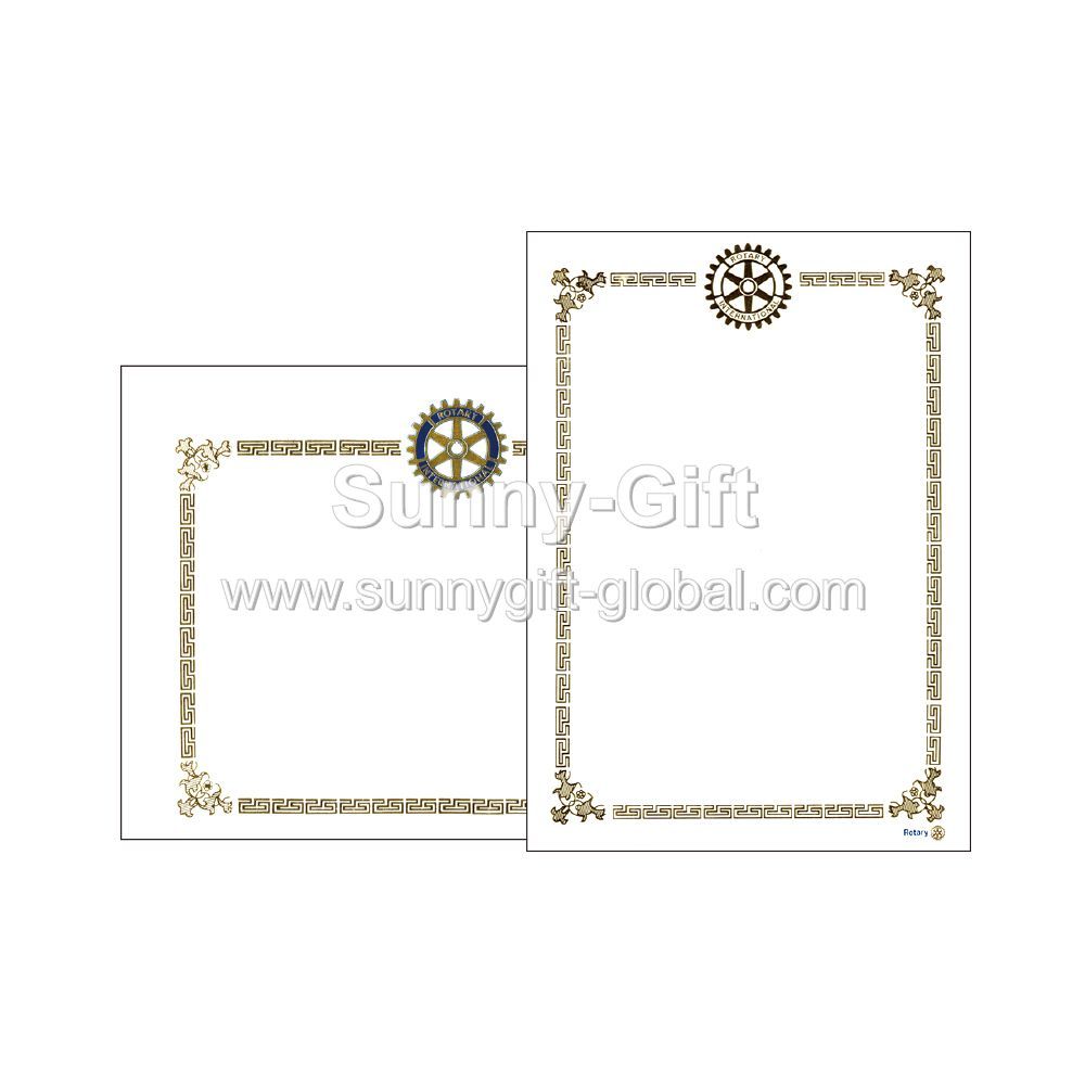 Rotary Certificate - Horizontal (A4)