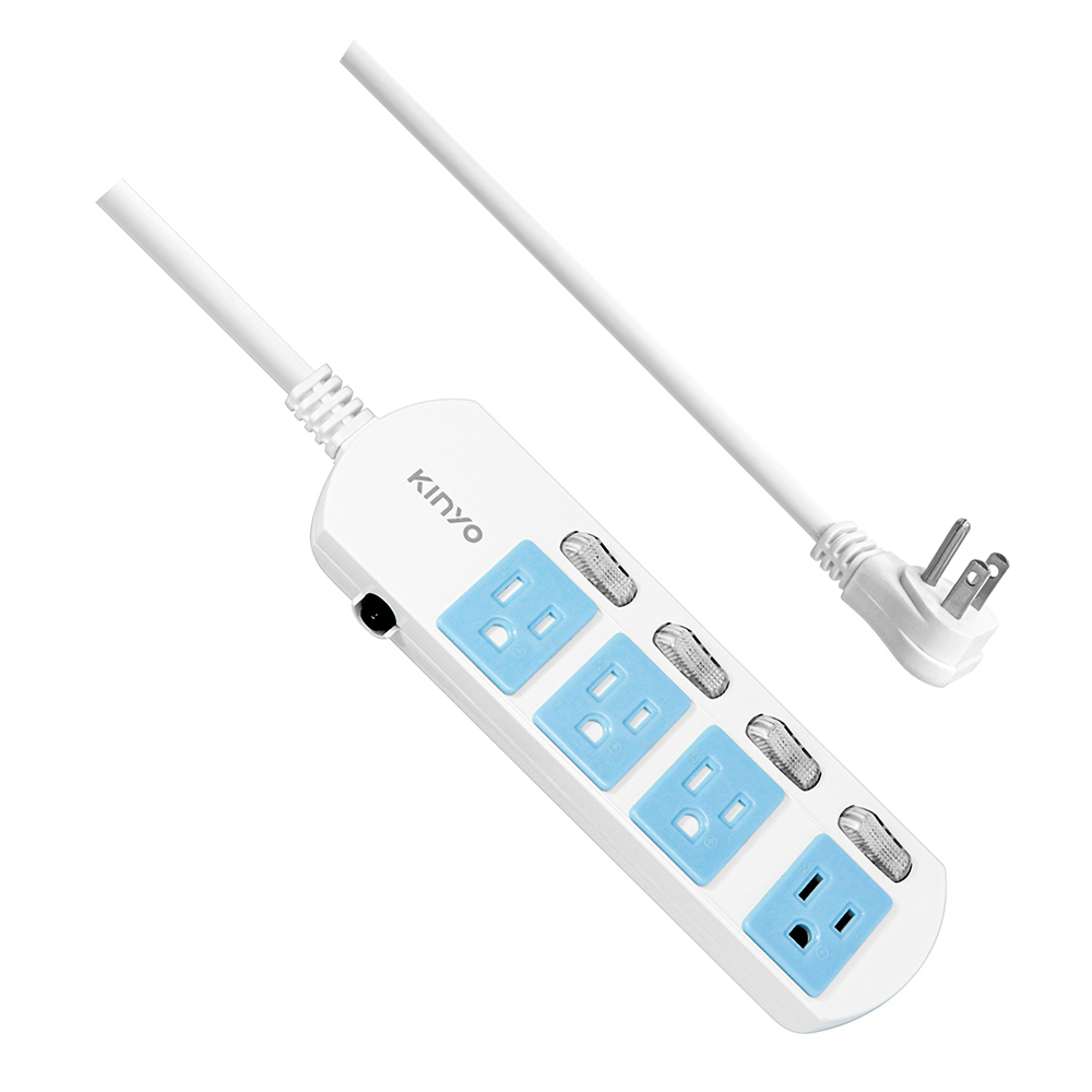 【KINYO】臺灣製造4開4插延長線 (CGS344)