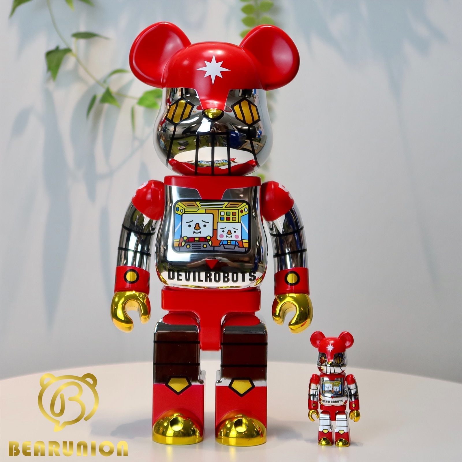 Bearbrick 400% 100% devil robots