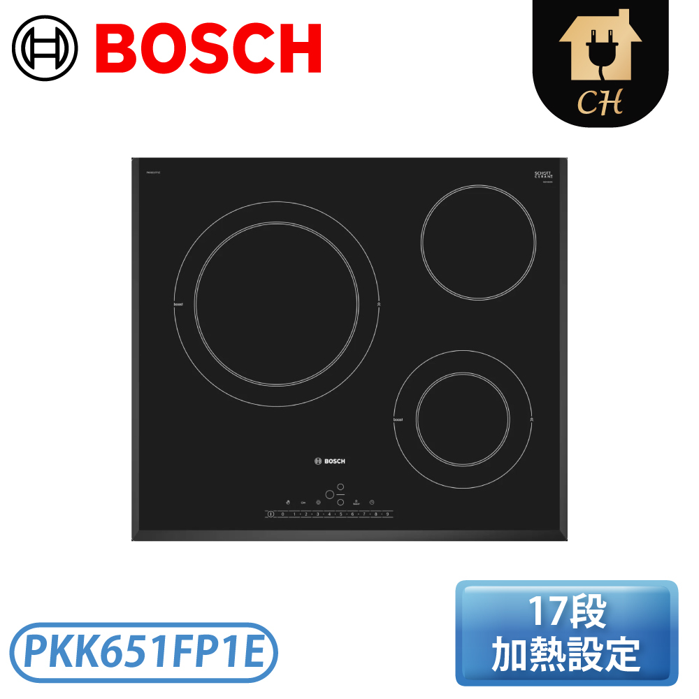 [BOSCH 博世家電]60 cm 6系列 電陶爐-深遂黑 PKK651FP1E