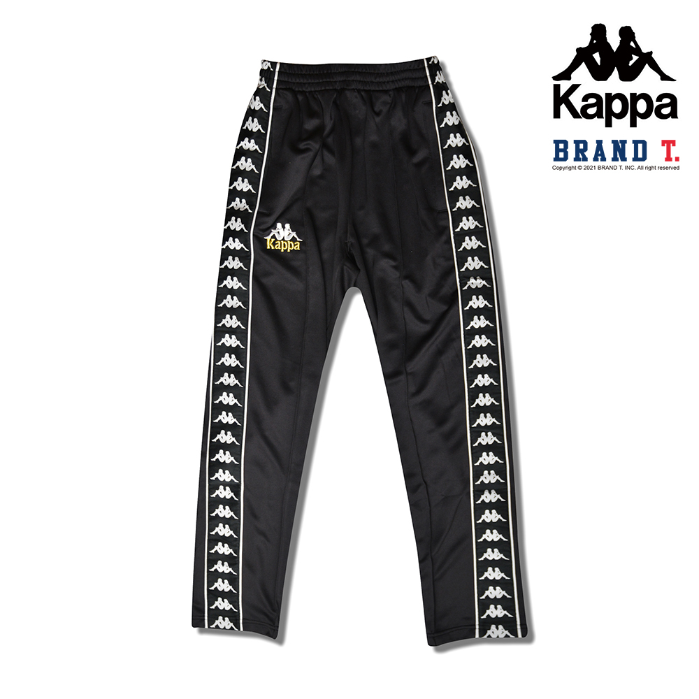 【KAPPA】BANDA 222 SLIM PANTS 黑色 白串標 金標 窄管 運動 長褲