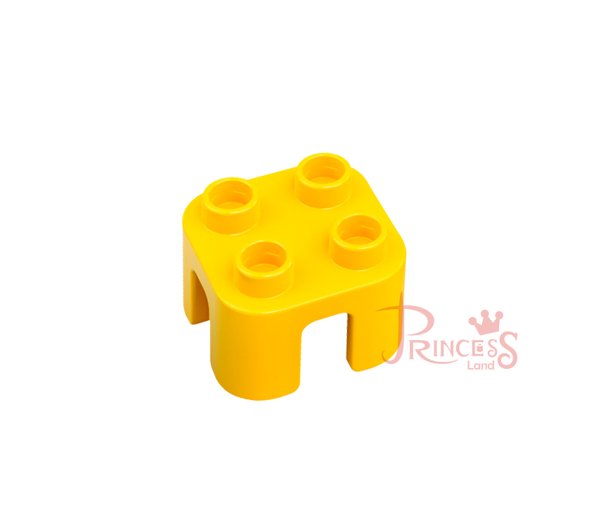 公主樂糕殿 LEGO 樂高 DUPLO 椅子 小板凳 2X2 黃色 M026