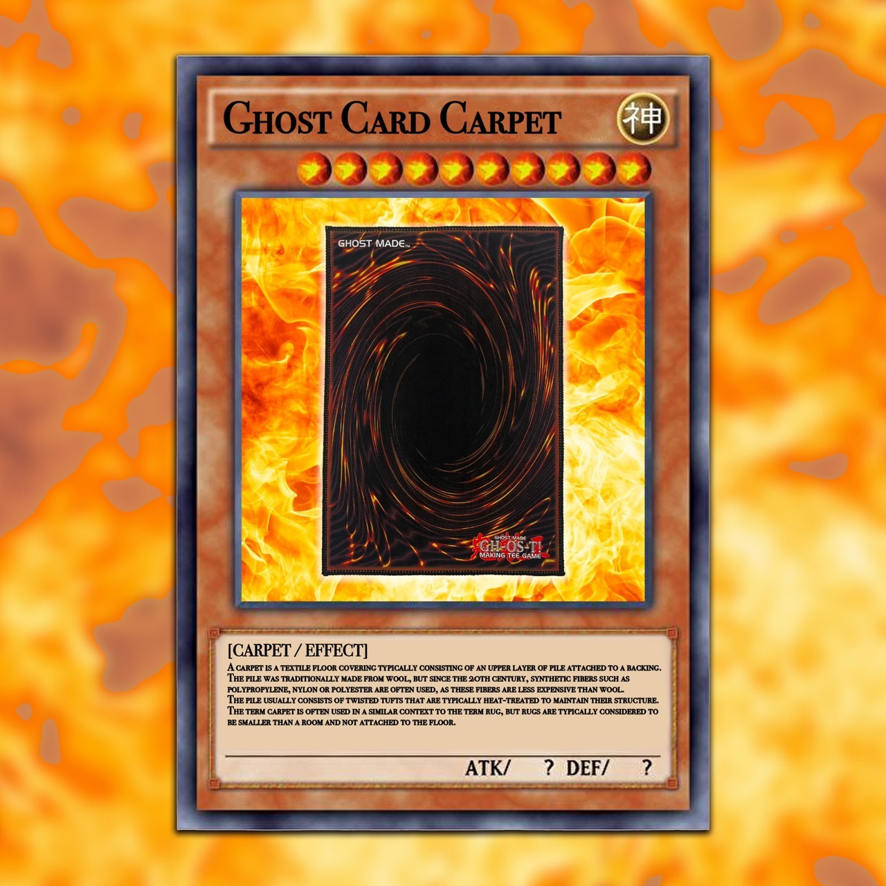 GHOST MADE 限量單品 遊戲王 《 GHOST CARD 》OG卡牌 地毯 地墊GHOST MADE