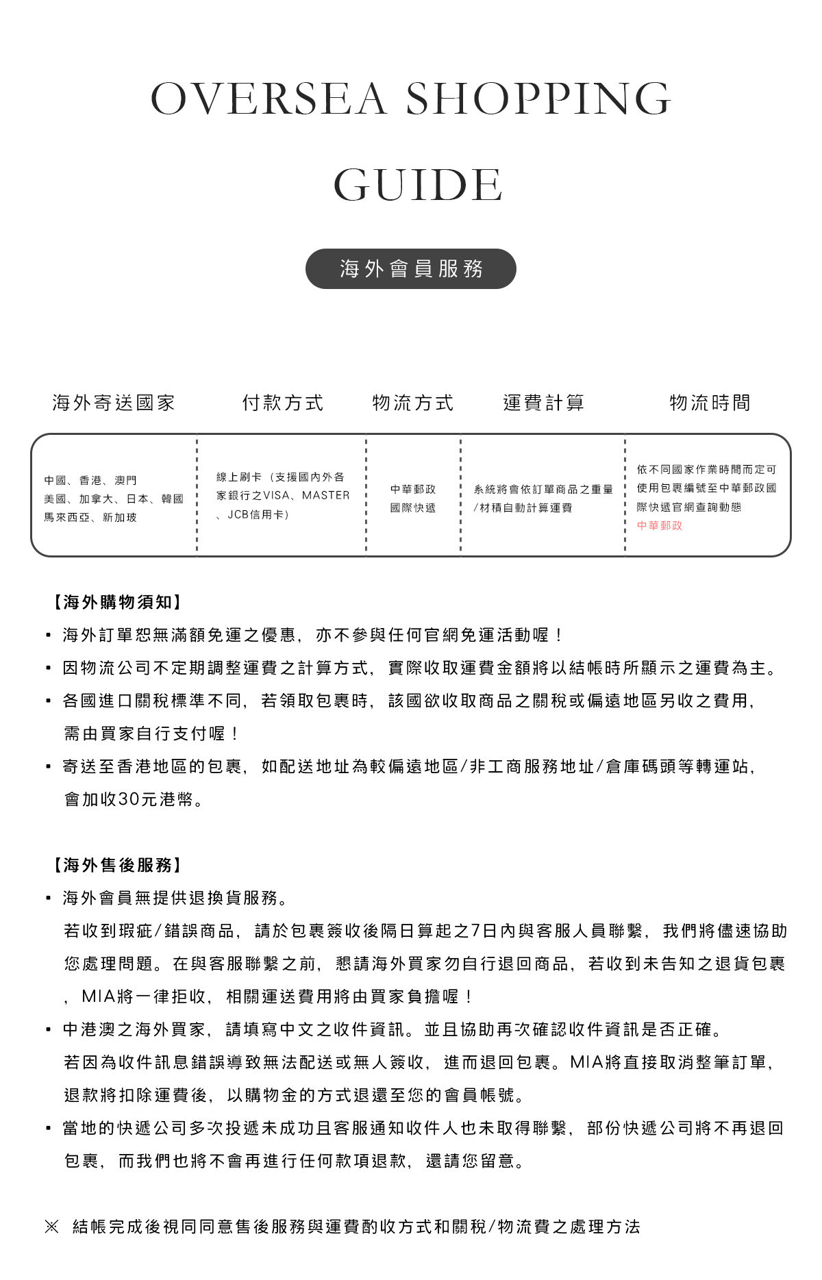 海外運送 Overseas delivery